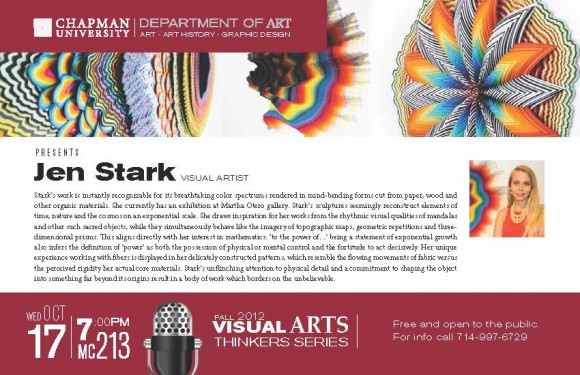 Visual Arts Thinkers Series Kicks-off with Jen Stark - The Voice of ...