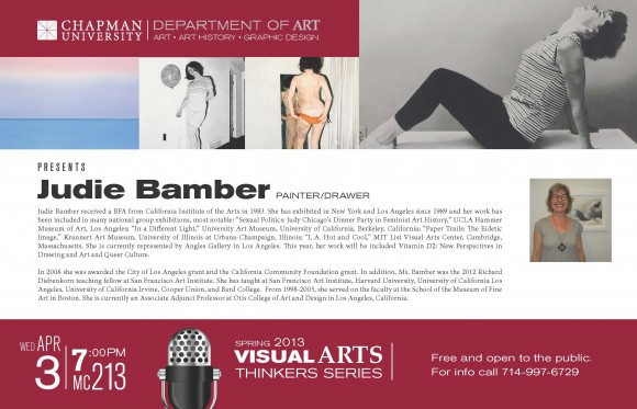 Visual Arts Thinkers Series presents Judie Bamber - The Voice of Wilkinson