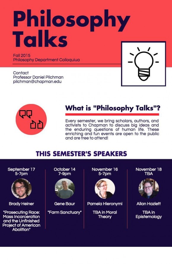 Philosophy Talks - 2015 Philosophy Department Colloquiua - The Voice of ...