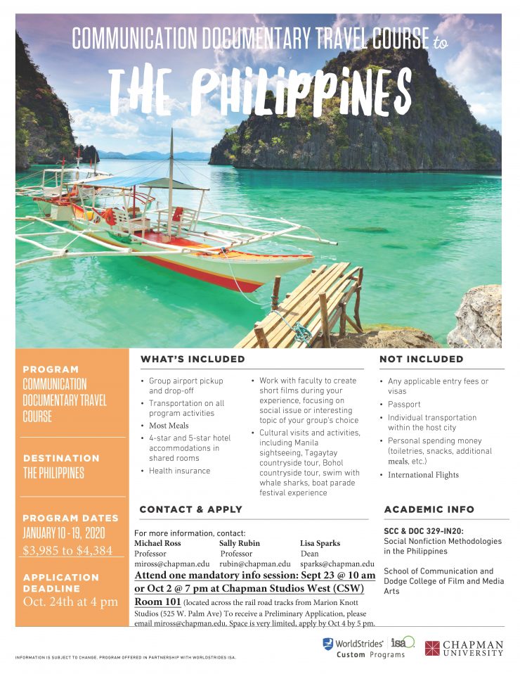 Join The Communication Documentary Travel Course To The Philippines