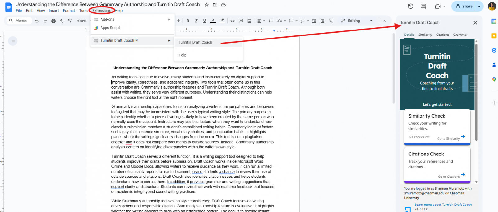 Turnitin Draft Coach Now Available for Chapman Users - Higher Ed and ...