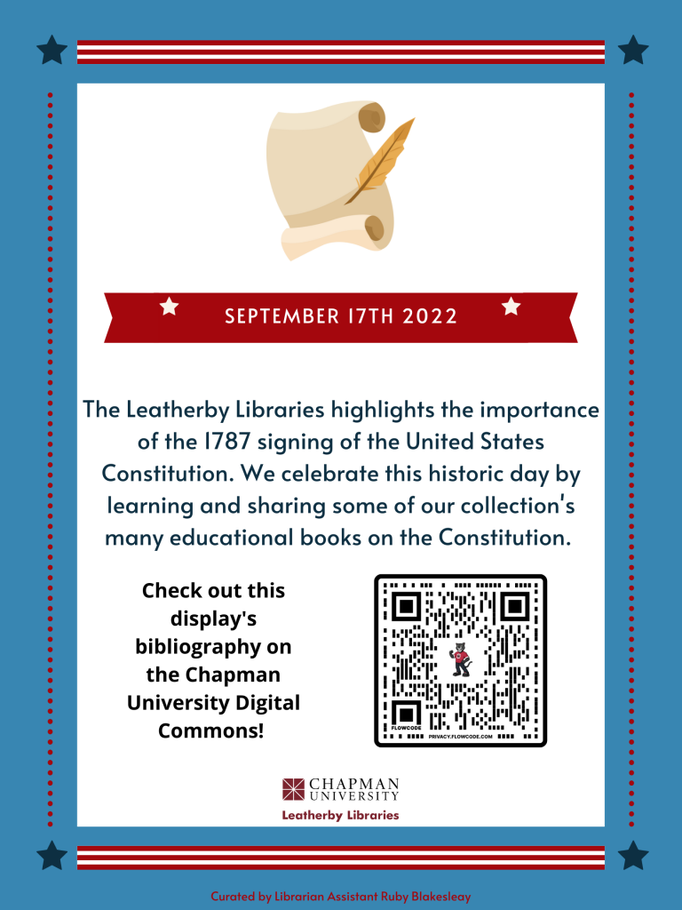 Constitution Day at the Leatherby Libraries - Honoring our Constitution ...