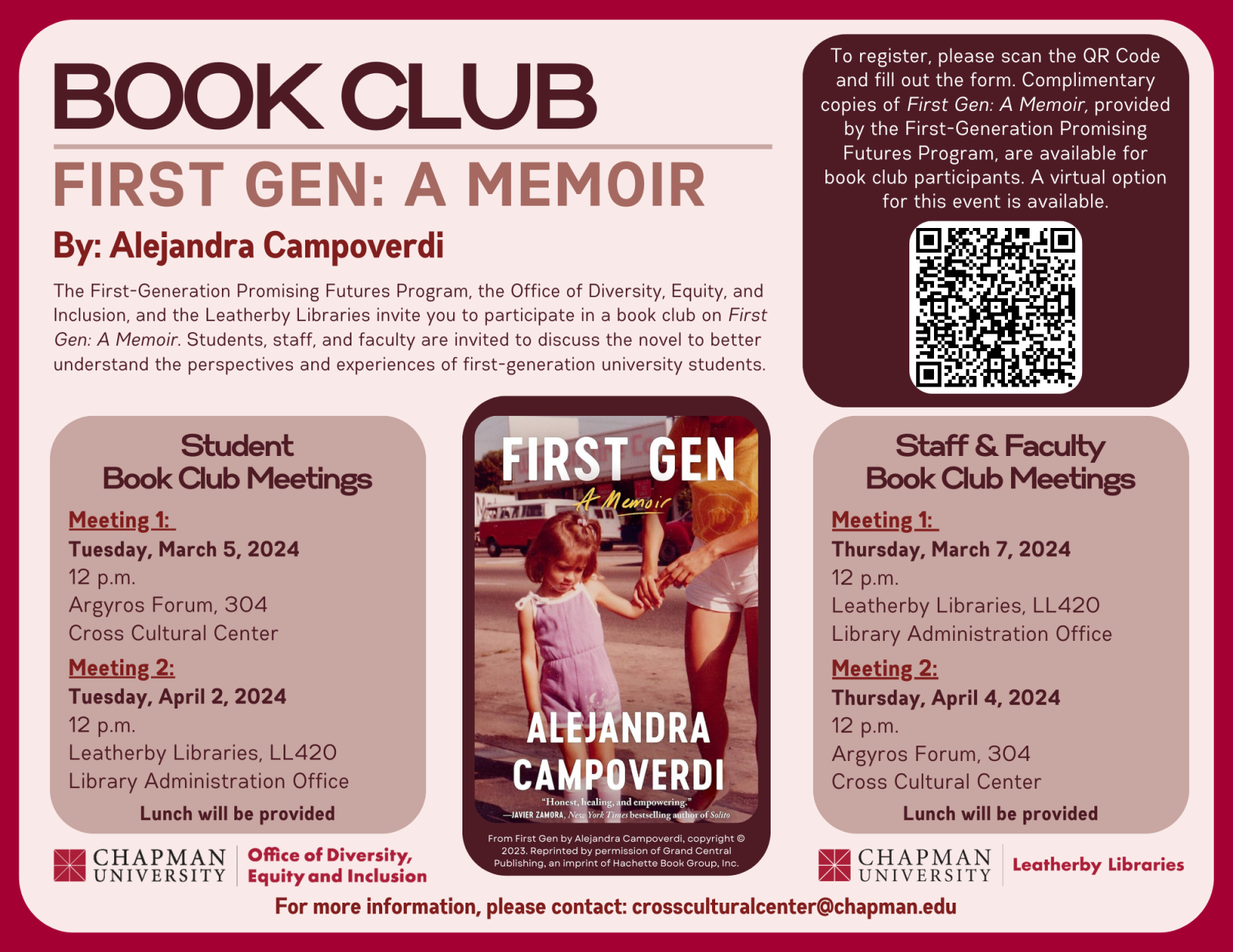 “First Gen: A Memoir” A Campus-Wide Book Club Initiative Celebrating ...