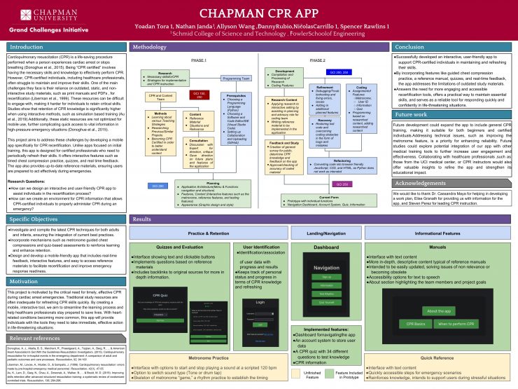 Chapman CPR App - Yoadan Tora, Nathan Janda, Allyson Wang, Danny Rubio ...